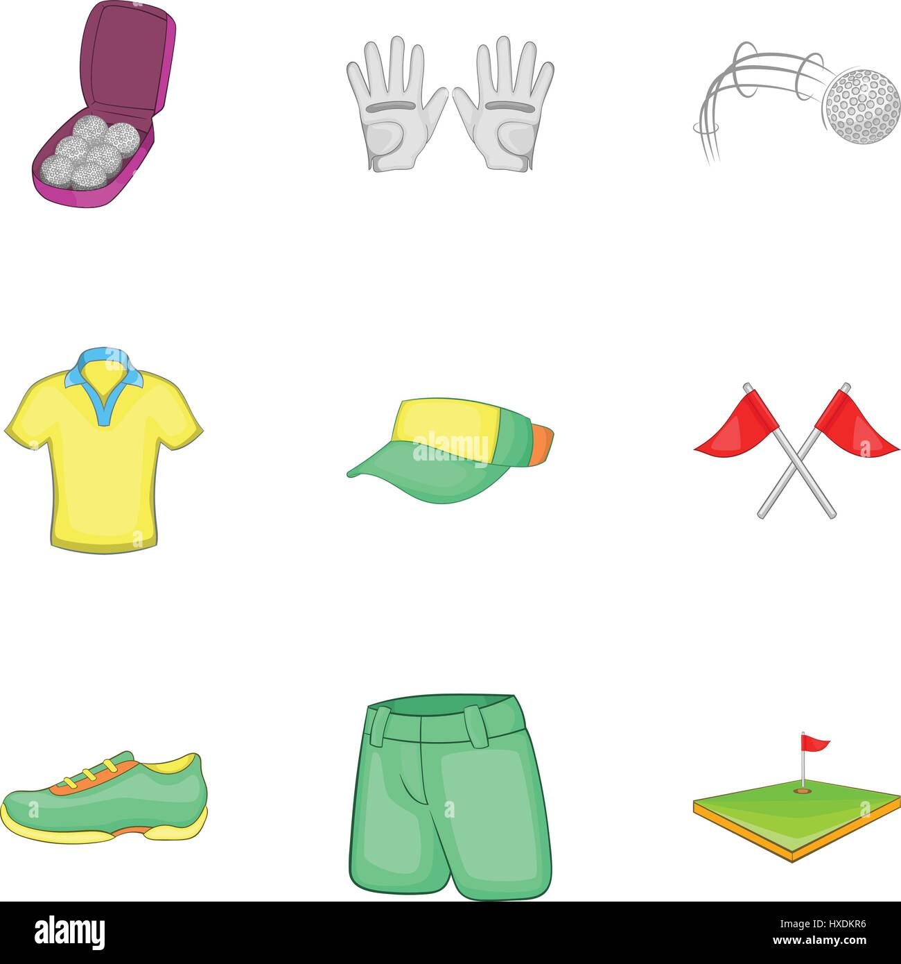 Training golf icons set, cartoon style Stock Vector Image & Art - Alamy