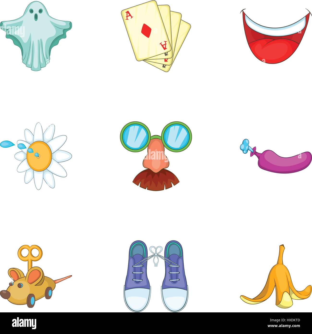 Trick icons set, cartoon style Stock Vector Image & Art - Alamy