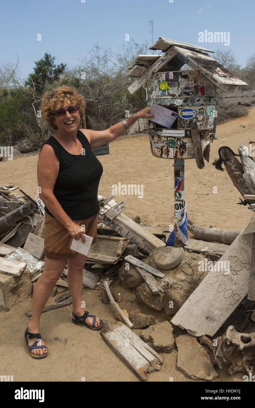 Floreana island postbox hi-res stock photography and images - Alamy