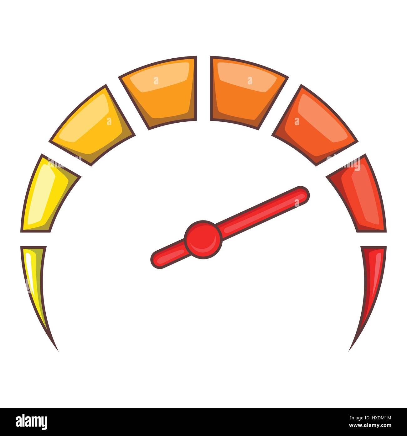 Speedometer at maximum speed icon, cartoon style Stock Vector Image ...