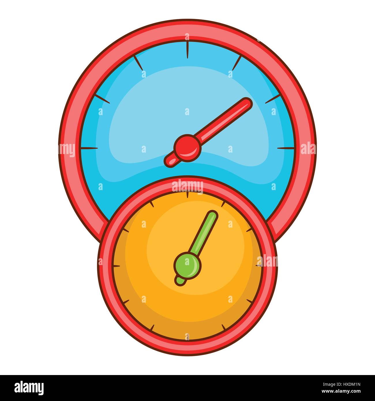 Little double speedometer icon, cartoon style Stock Vector Image & Art ...