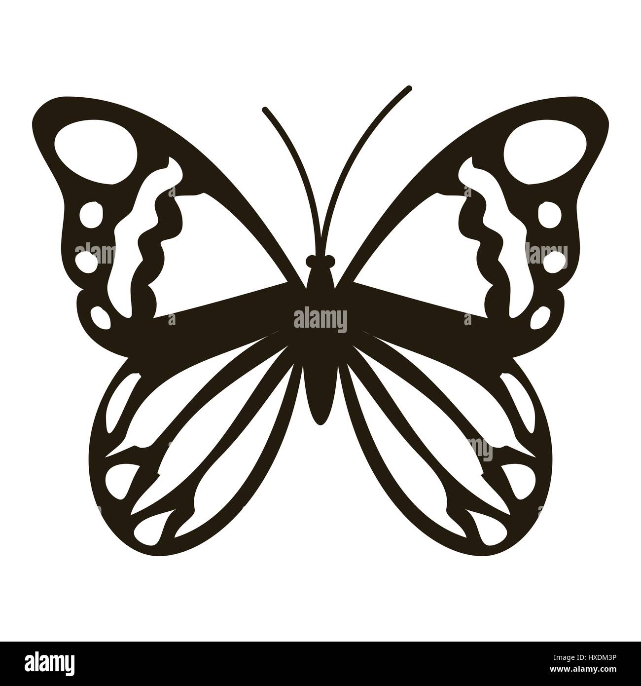 Black butterfly icon, simple style Stock Vector Image & Art - Alamy
