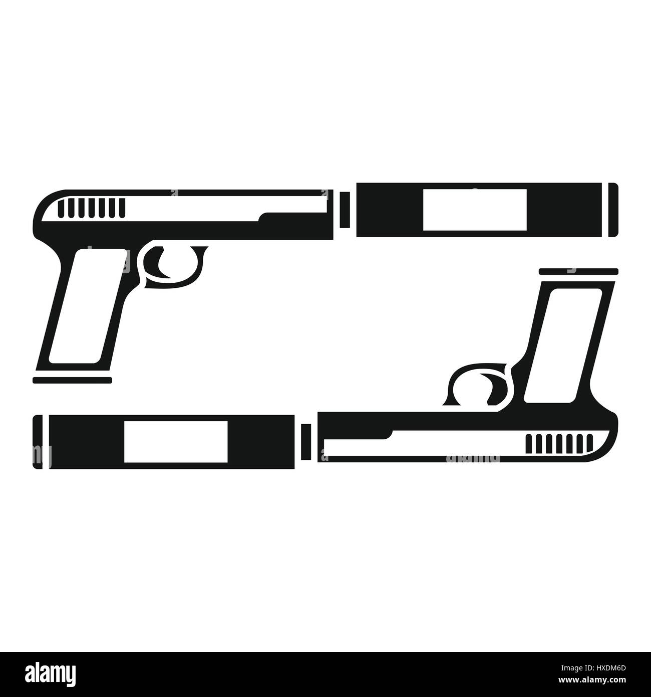 Gun icon, simple style Stock Vector Image & Art - Alamy