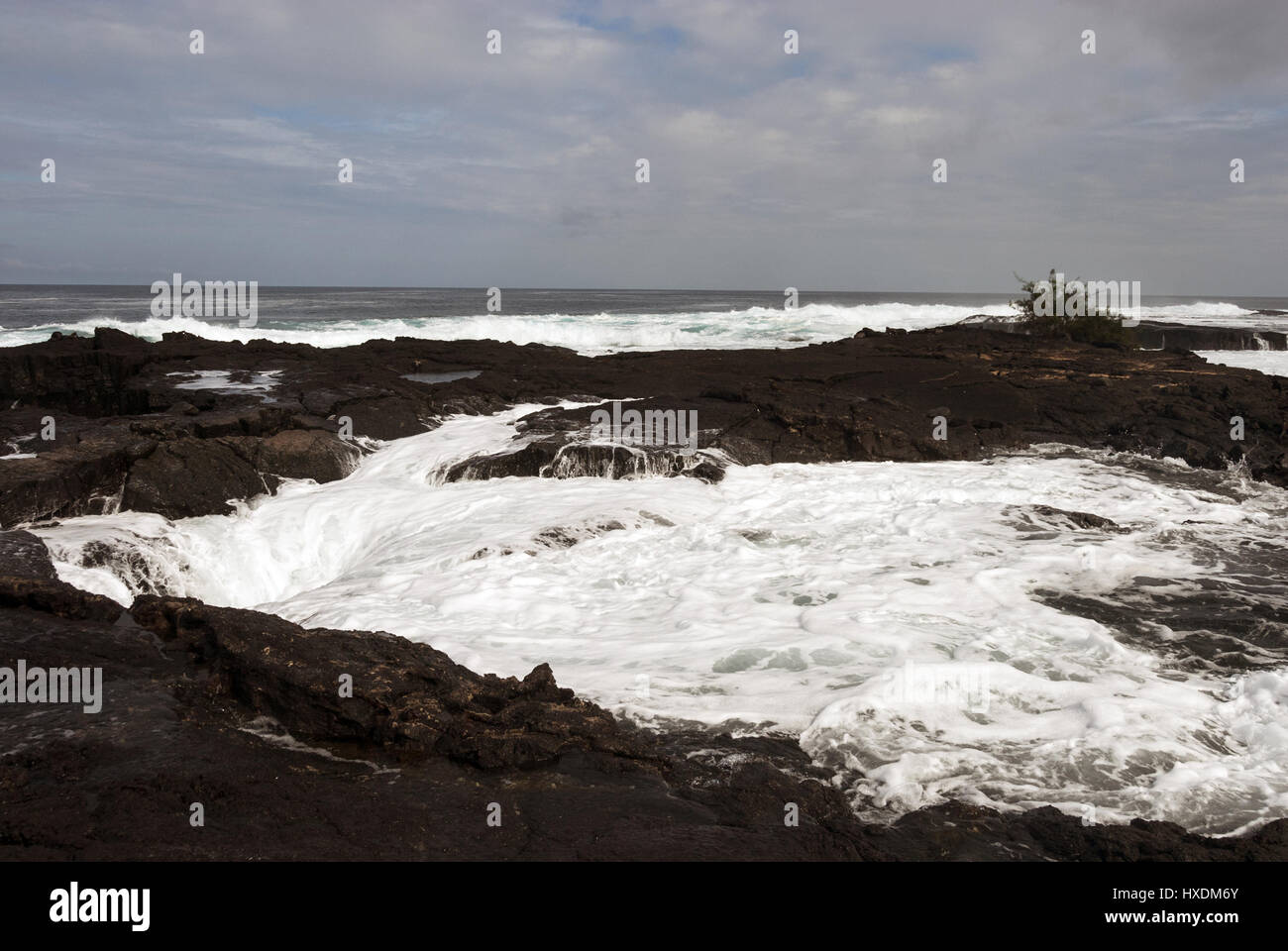 Ecuador, Galapagos, Santiago island, Puerto Egas, coastal landscape ...
