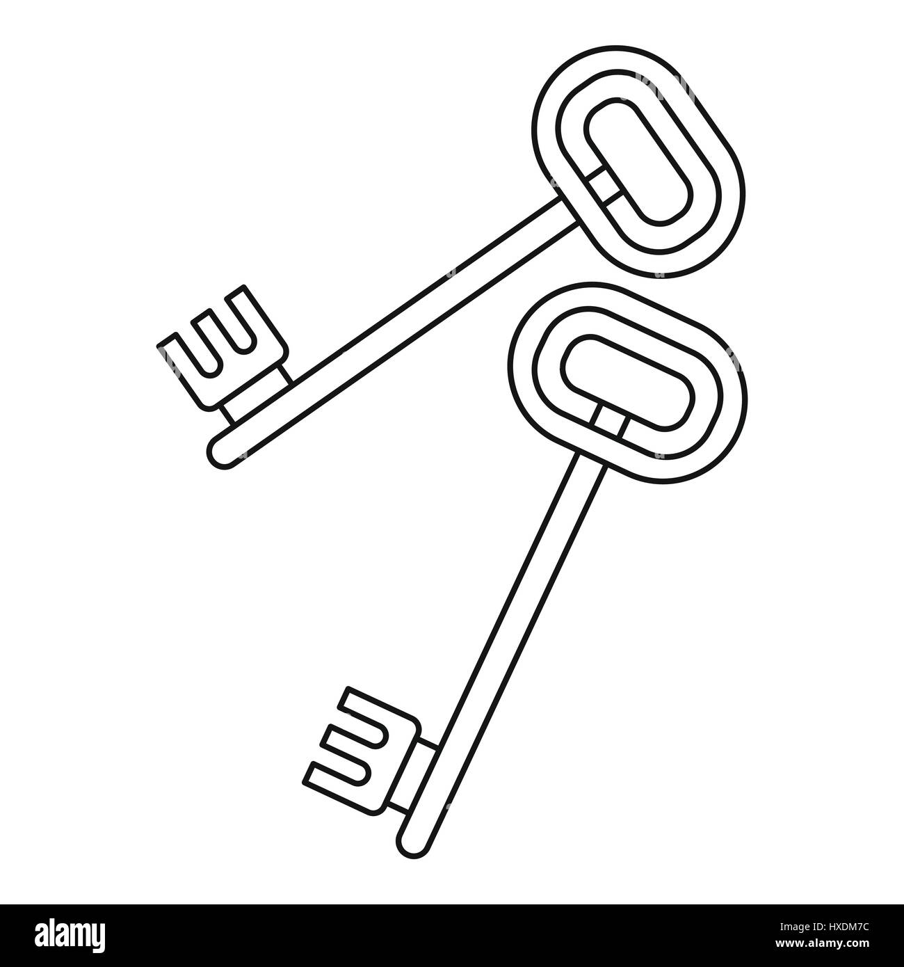 Keys icon, outline style Stock Vector Image & Art - Alamy