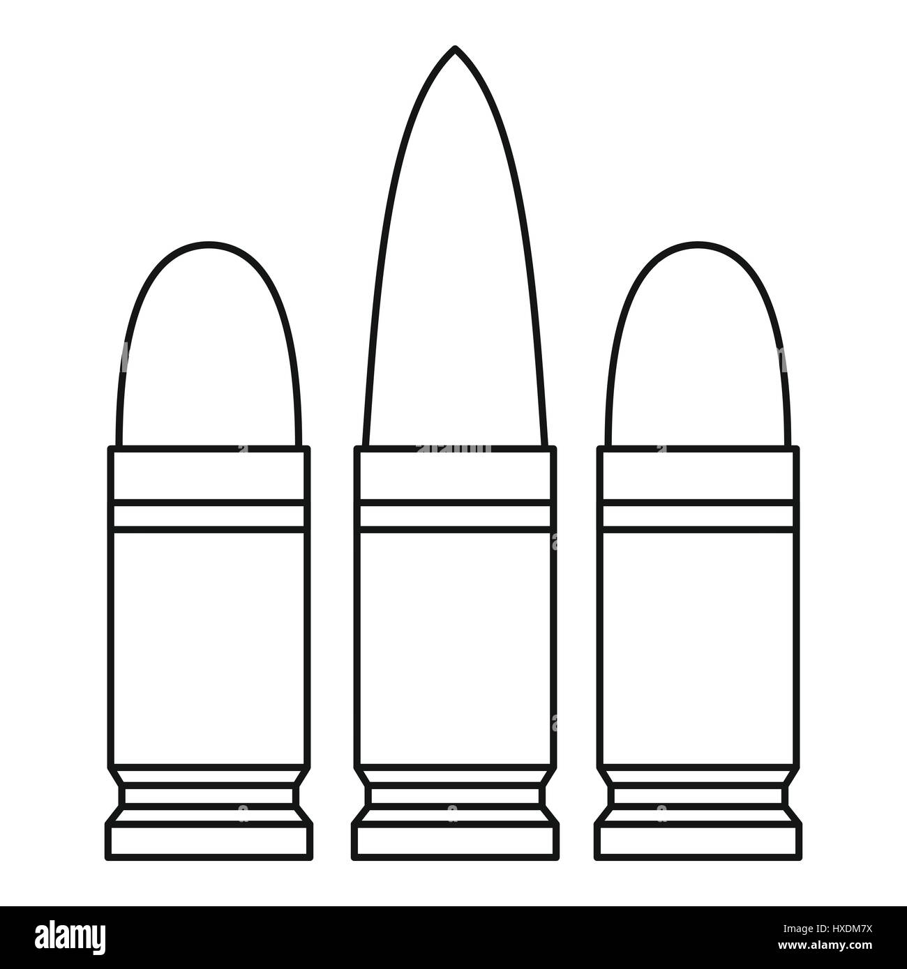 Line Of Bullet Cartridges Ammunition High Resolution Stock Photography ...