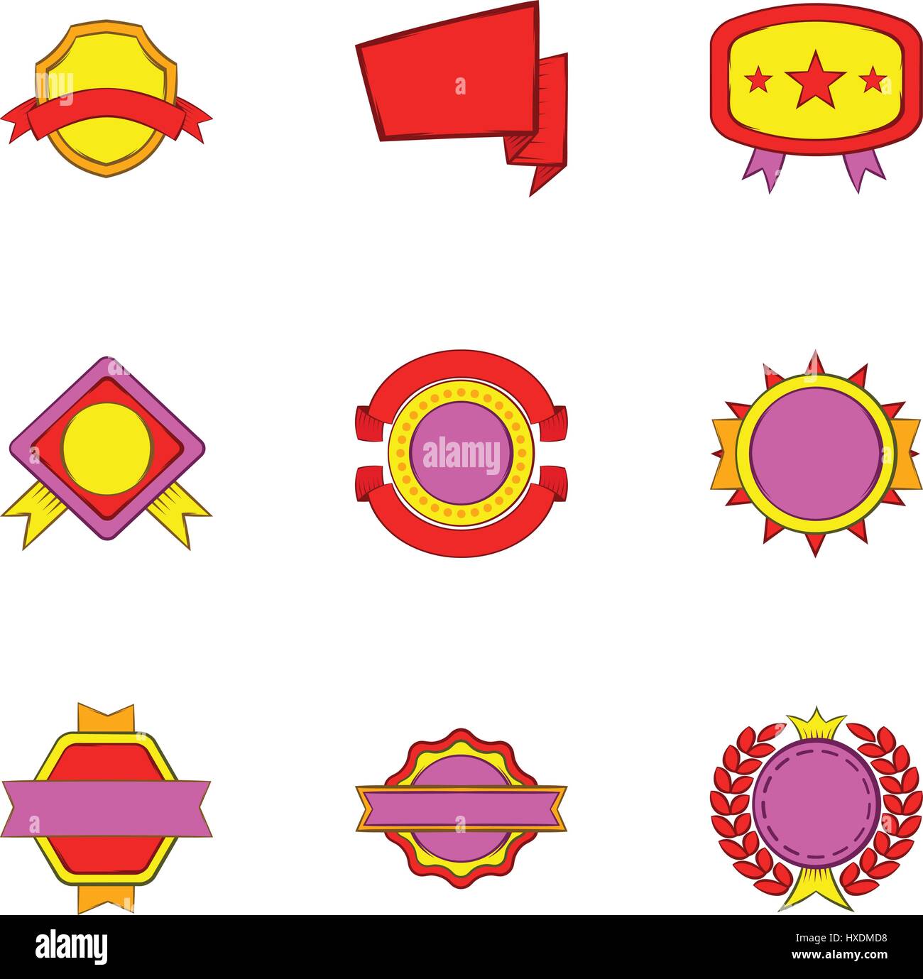 Tag icons set, cartoon style Stock Vector Image & Art - Alamy