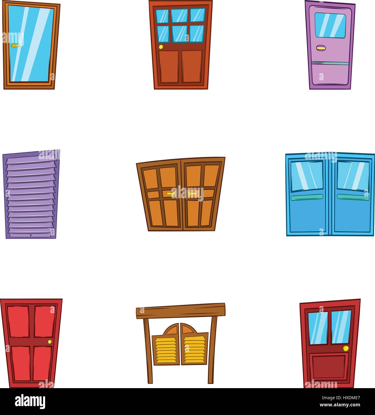 Double wood shutters Stock Vector Images - Alamy