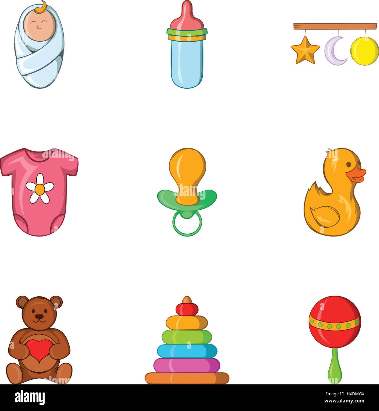 Baby icons set, cartoon style Stock Vector Image & Art - Alamy