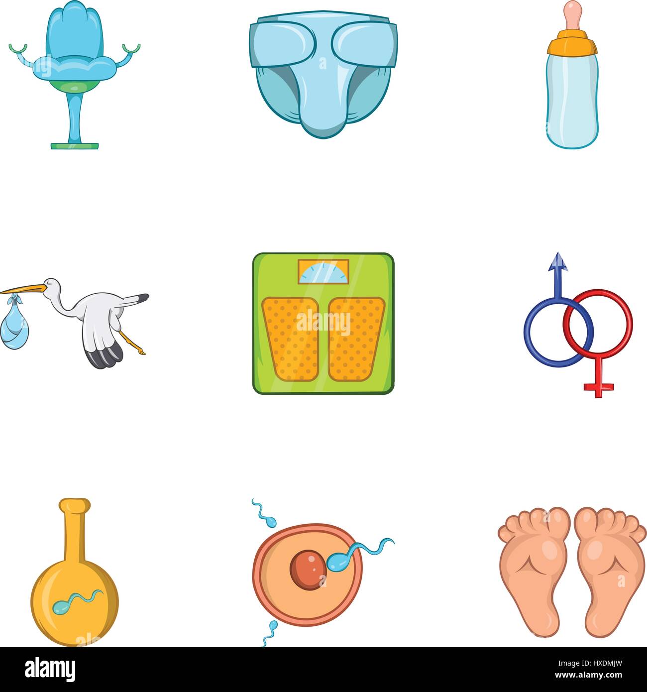 Expectant mother icons set, cartoon style Stock Vector Image & Art - Alamy