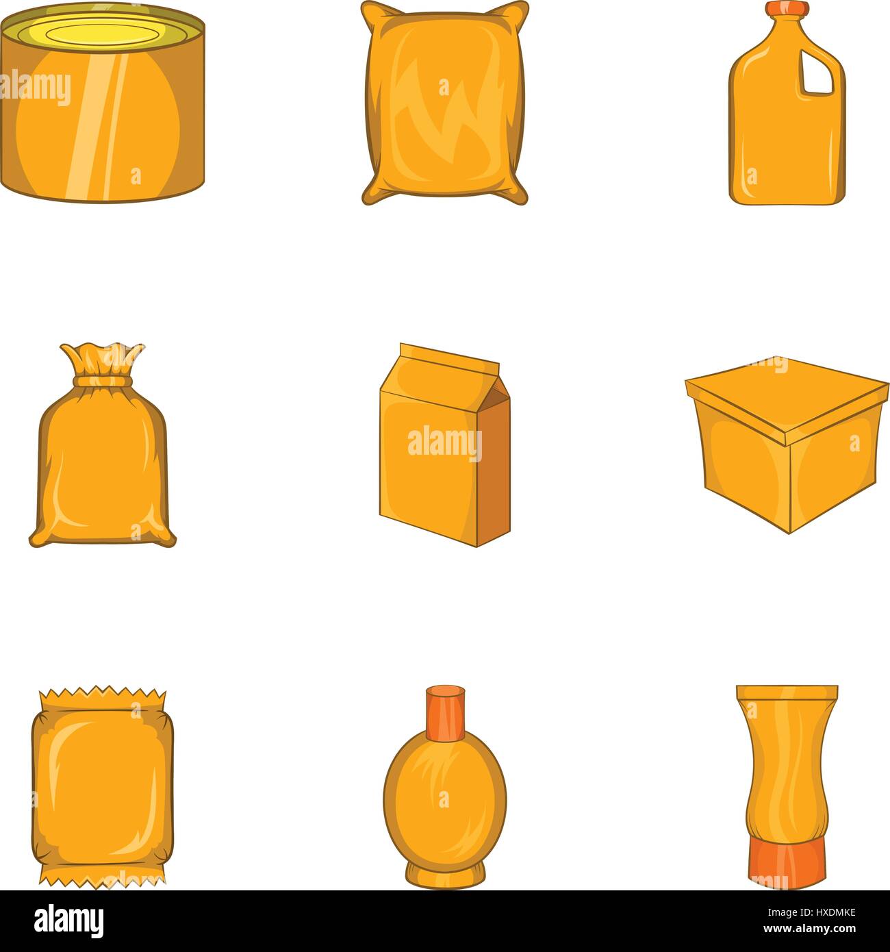Packaging icons set, cartoon style Stock Vector Image & Art - Alamy