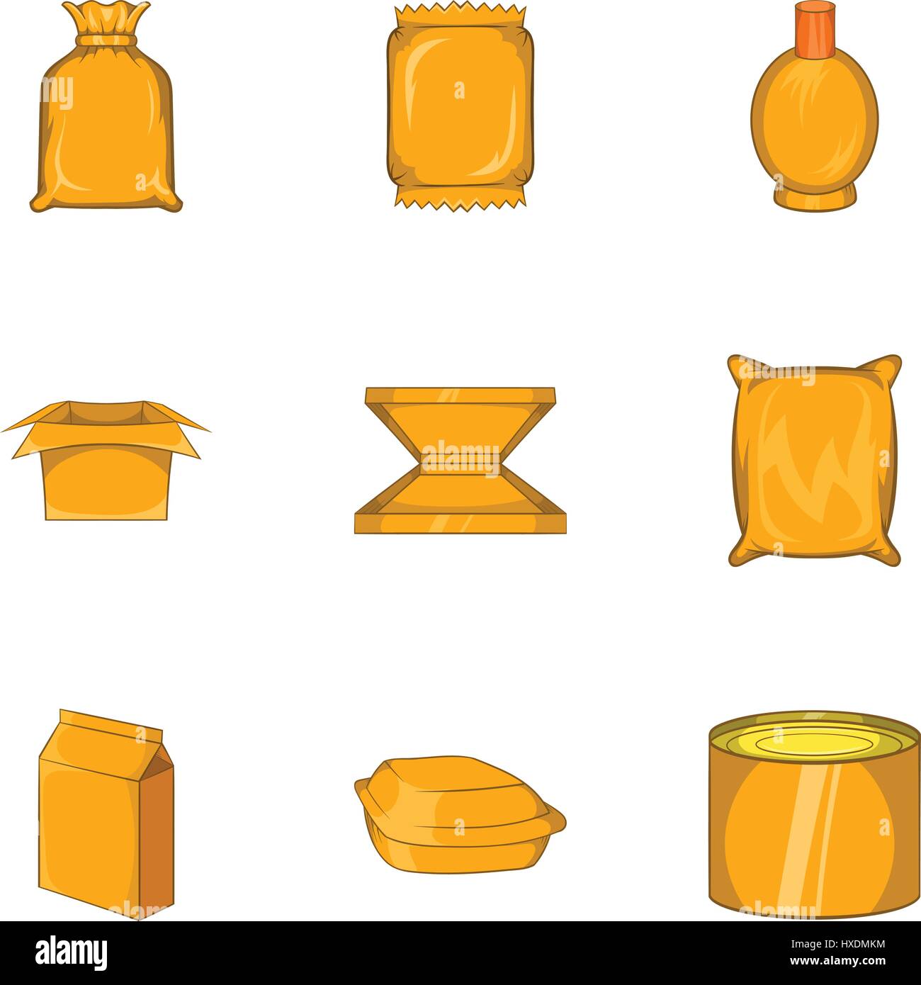 Packing icons set, cartoon style Stock Vector Image & Art - Alamy