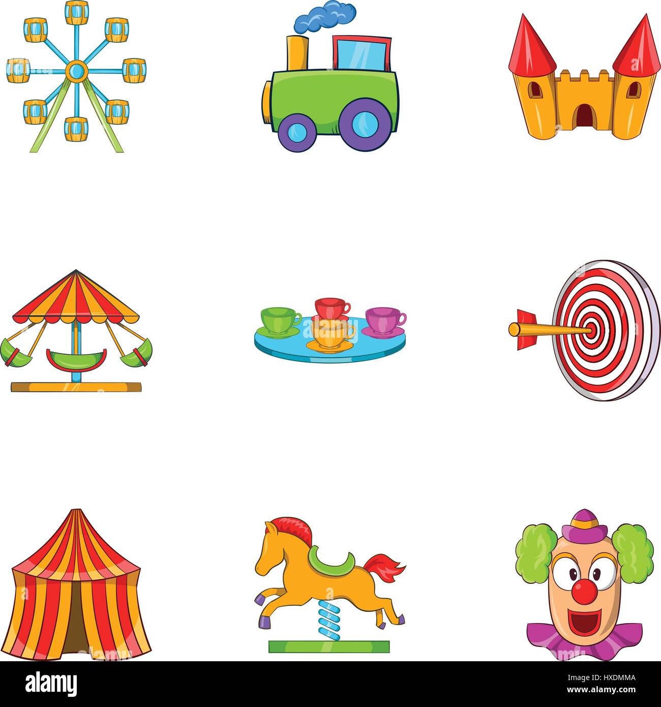 Swing icons set, cartoon style Stock Vector Image & Art - Alamy