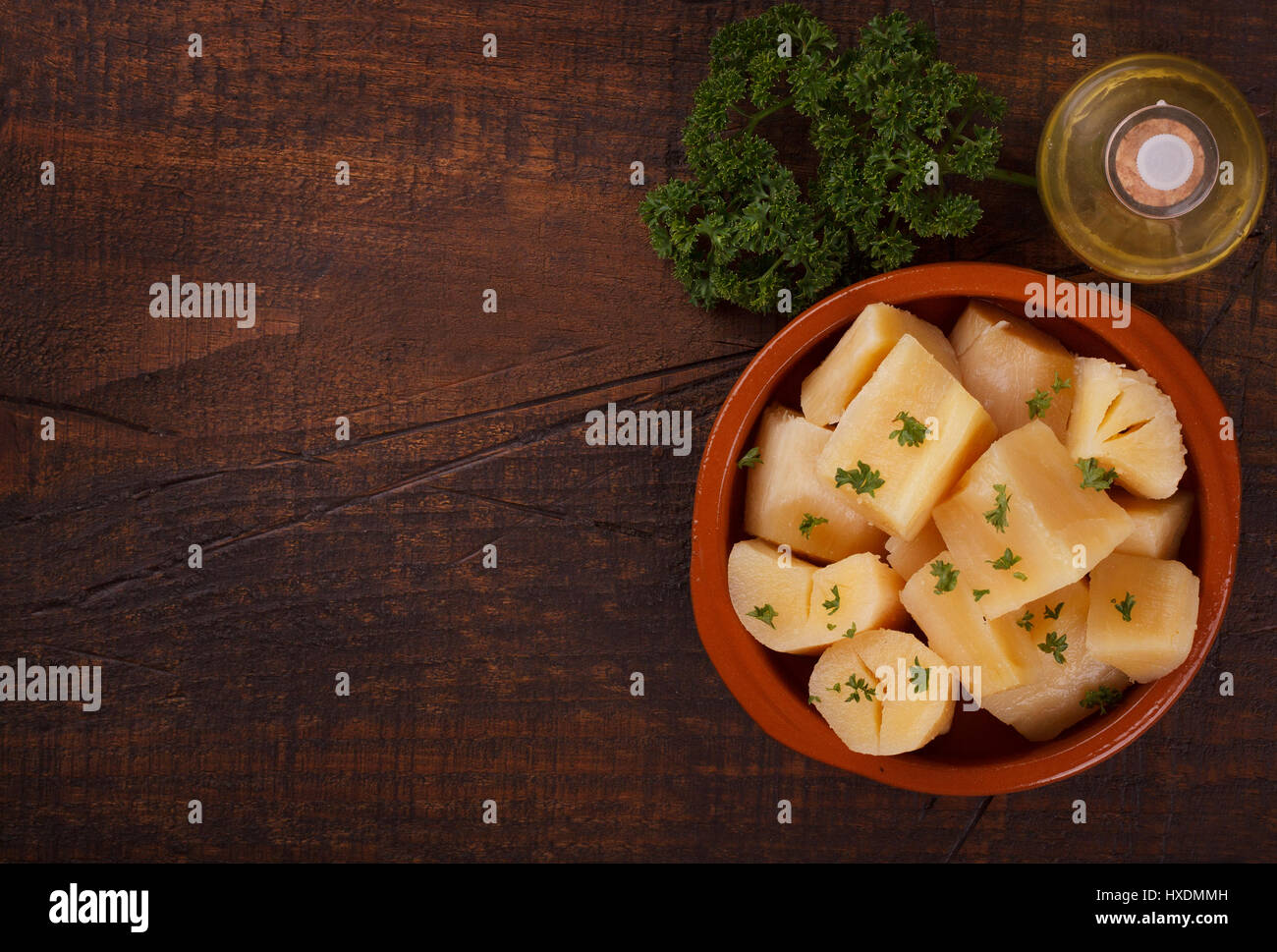 Cooked manihot esculenta (cassava, yuca, manioc, mandioca, Brazilian ...