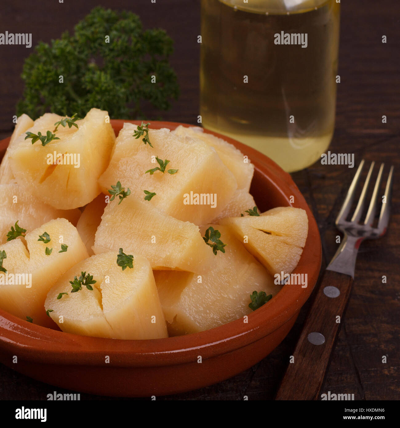 Cooked manihot esculenta (cassava, yuca, manioc, mandioca, Brazilian ...