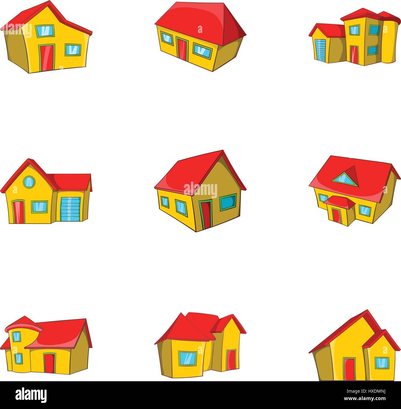 Structure icons set, cartoon style Stock Vector Image & Art - Alamy