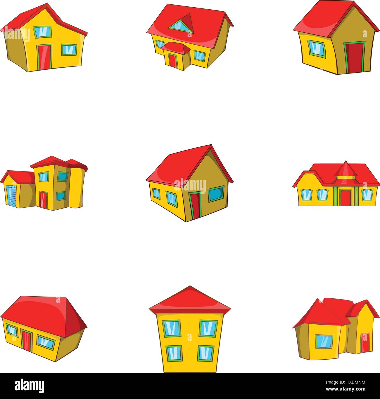 Two storey house icon icon cartoon hi-res stock photography and images ...