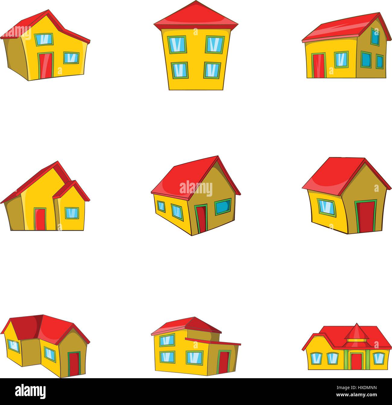 Two storey house icon icon cartoon hi-res stock photography and images ...