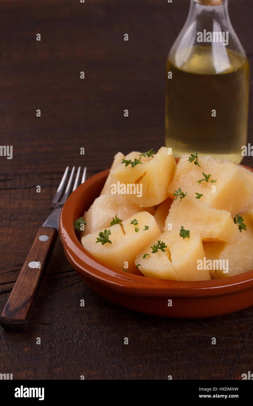 Cooked manihot esculenta (cassava, yuca, manioc, mandioca, Brazilian ...