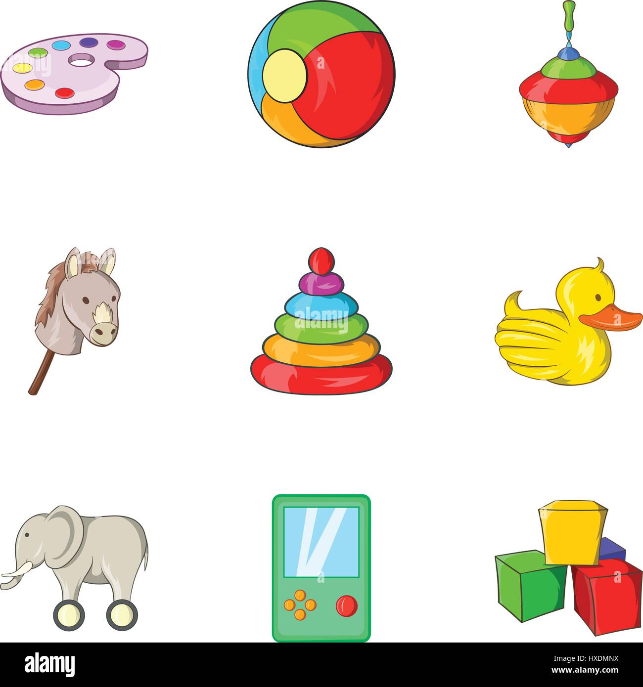Kids fun icons set, cartoon style Stock Vector Image & Art - Alamy