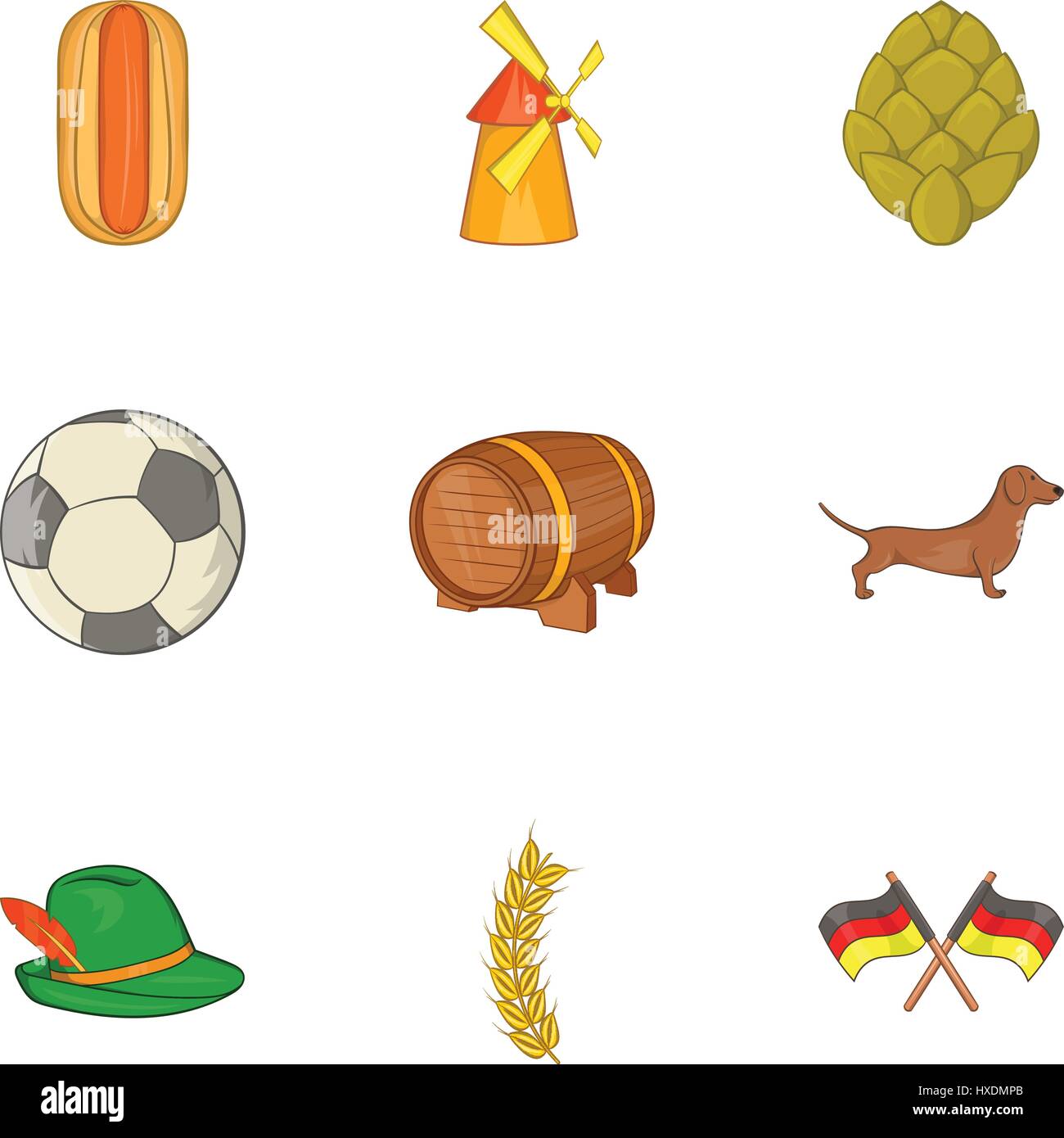 Germany icons set, cartoon style Stock Vector Image & Art - Alamy