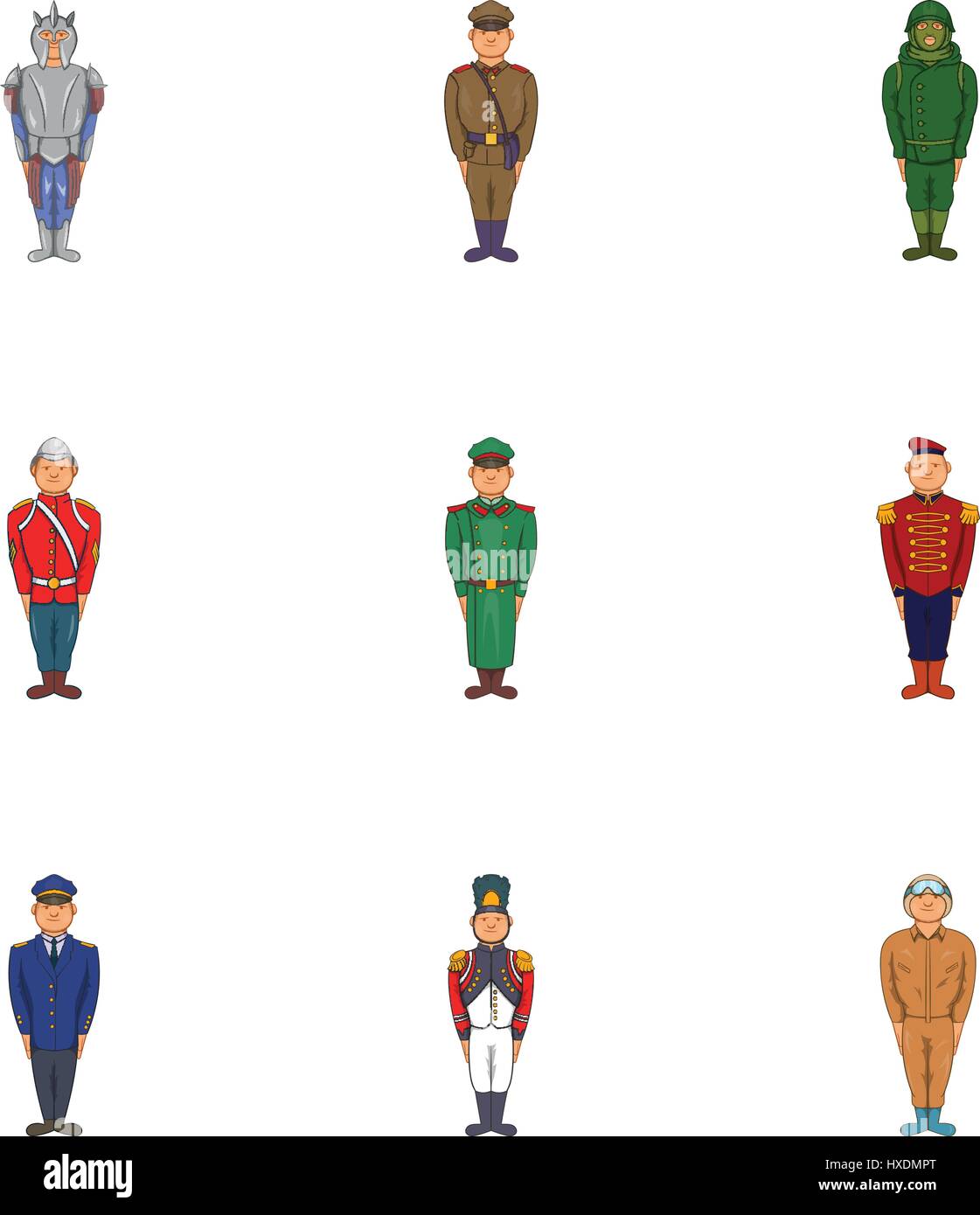 Military icons set, cartoon style Stock Vector Image & Art - Alamy