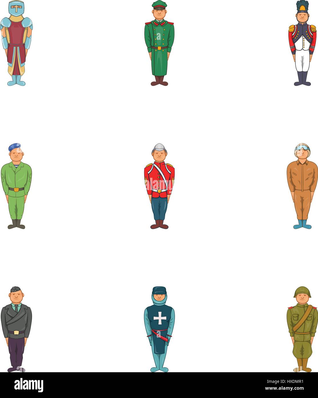 Types of military icons set, cartoon style Stock Vector Image & Art - Alamy