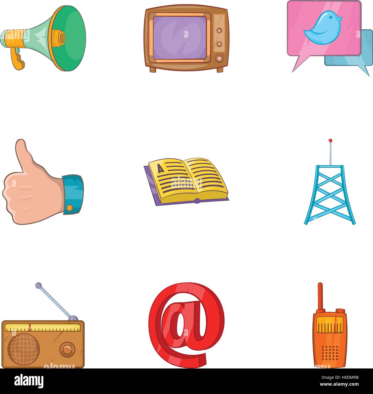 Tidings icons set, cartoon style Stock Vector Image & Art - Alamy