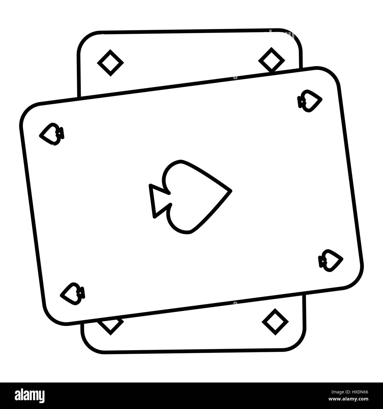 Playing card icon, outline style Stock Vector Image & Art - Alamy