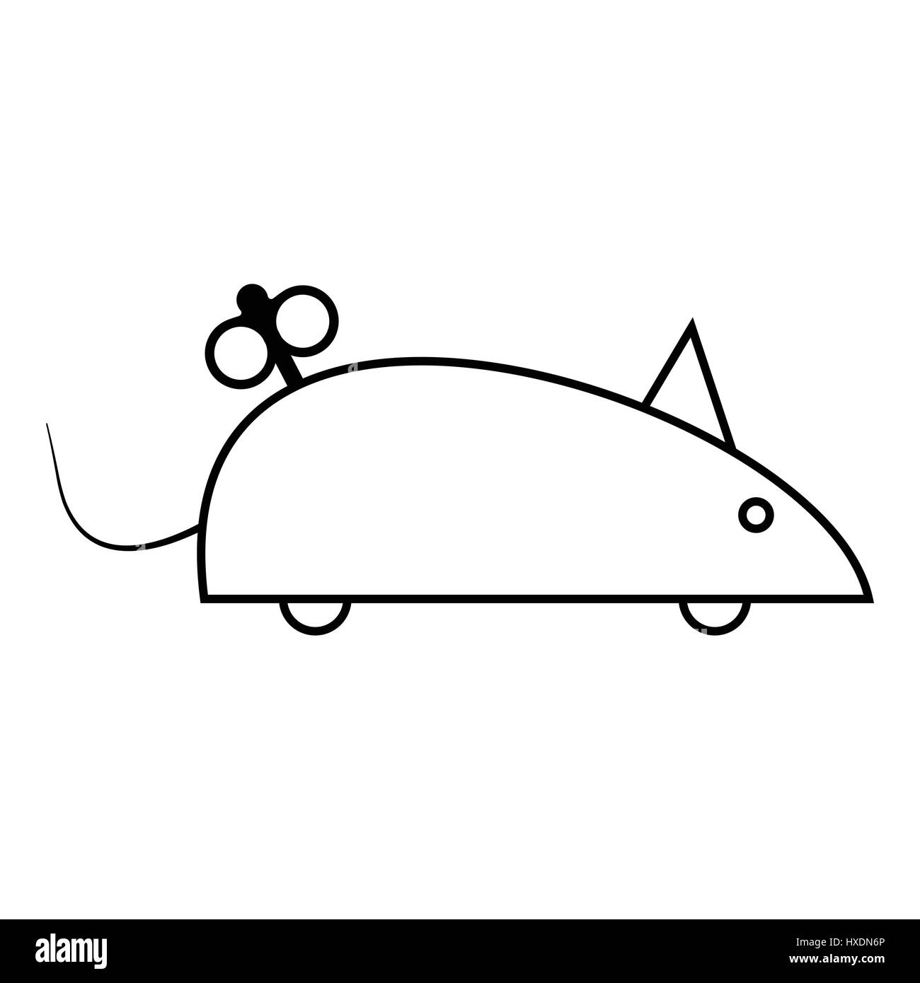 Clockwork Mouse Icon Outline Style Stock Vector Image And Art Alamy