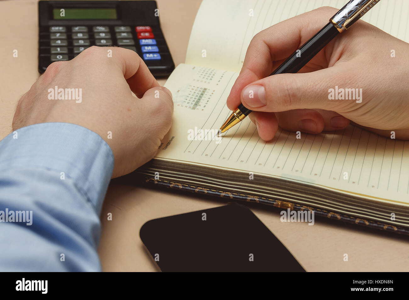 Man diary writing hi-res stock photography and images - Alamy