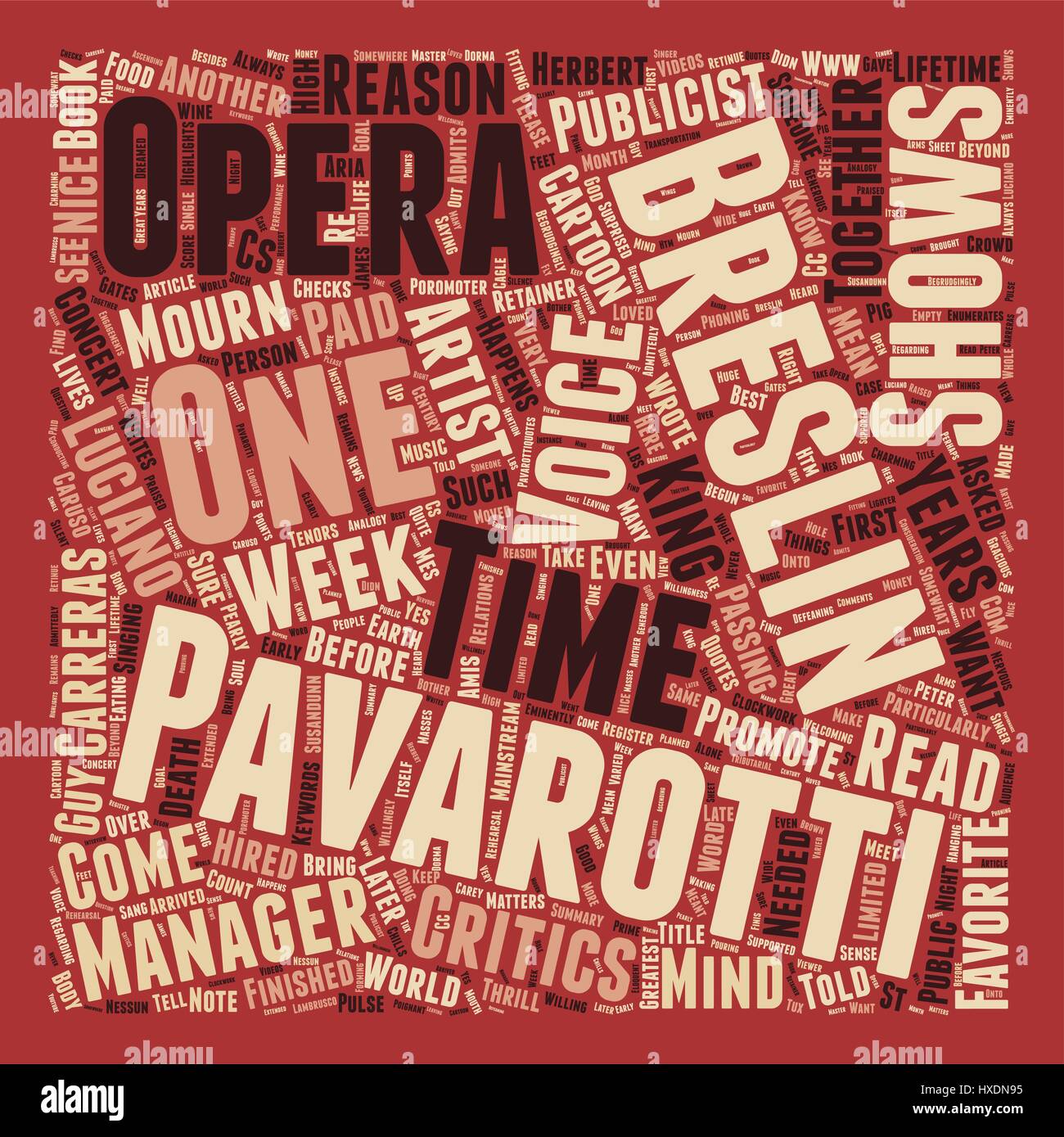 Luciano Pavarotti Stock Vector Images - Alamy