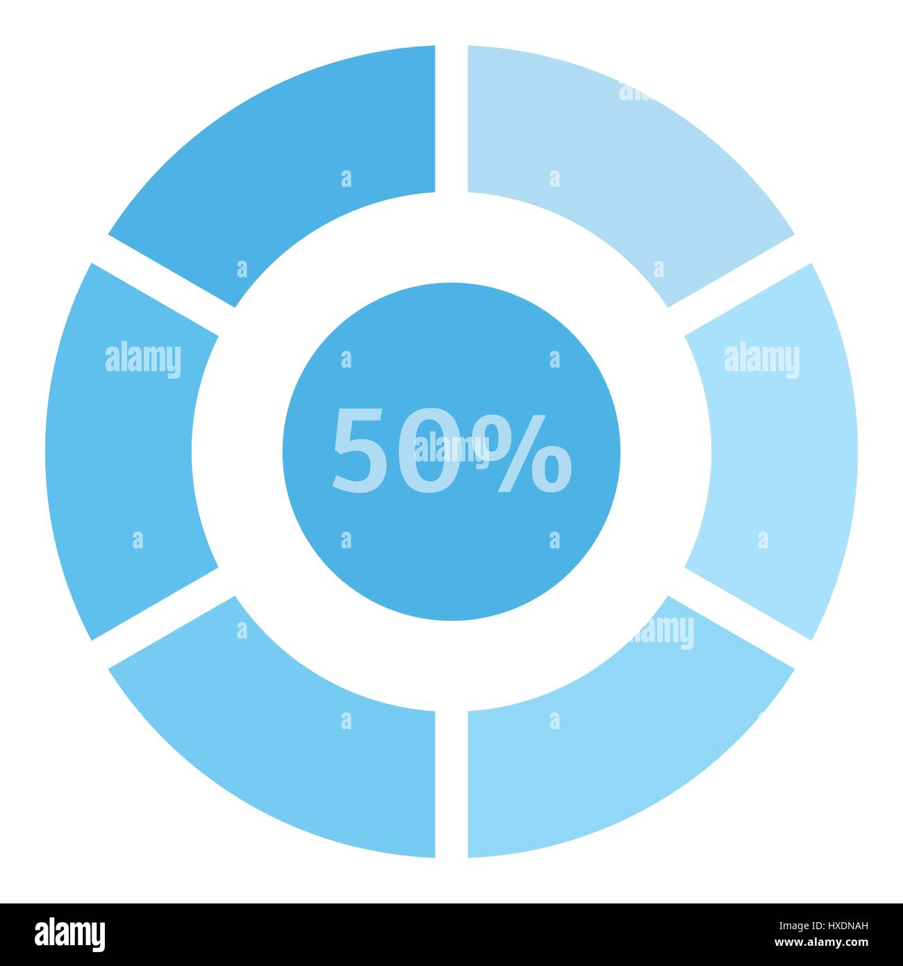 Circle loading, 50 percent icon, flat style Stock Vector Image & Art ...