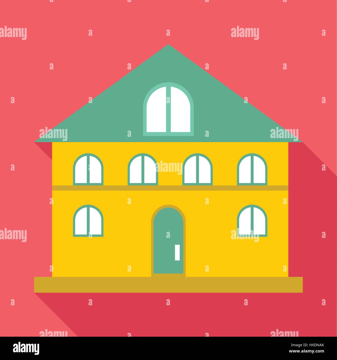Home building icon, flat style Stock Vector Image & Art - Alamy
