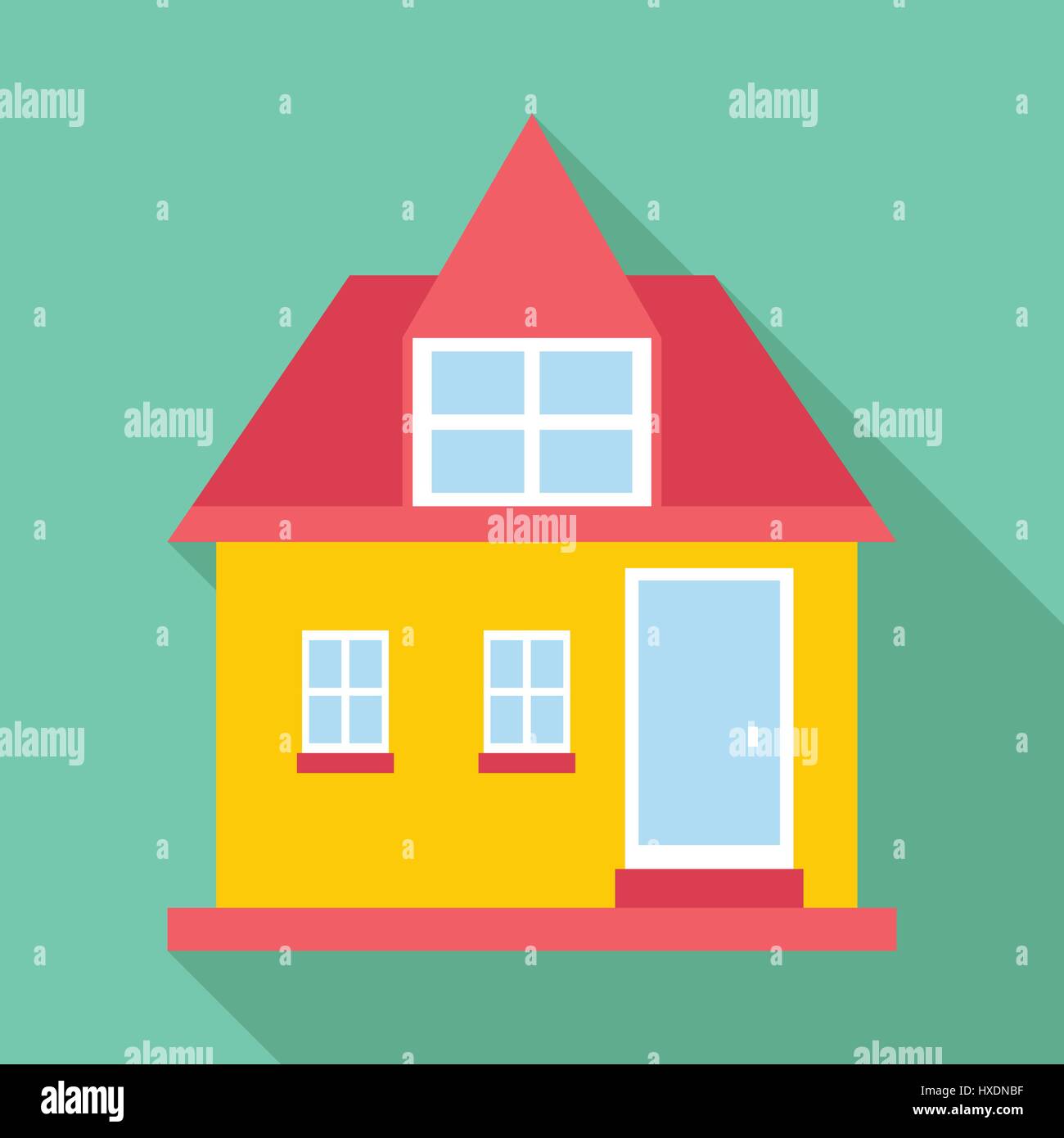Cottage house icon, flat style Stock Vector Image & Art - Alamy