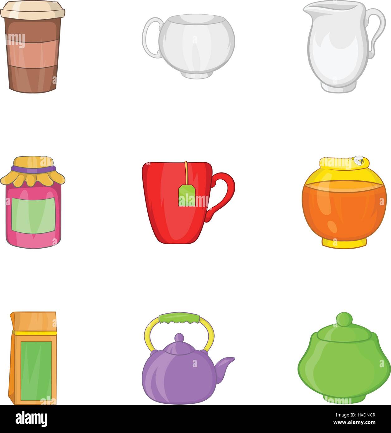 Types of drink icons set, cartoon style Stock Vector Image & Art - Alamy
