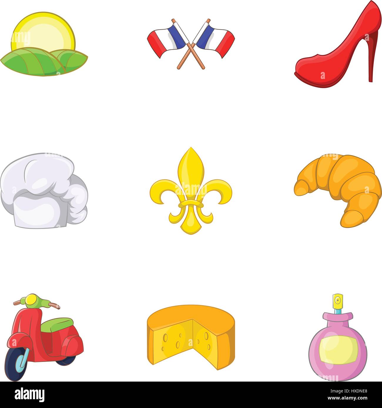 France Republic icons set, cartoon style Stock Vector Image & Art - Alamy