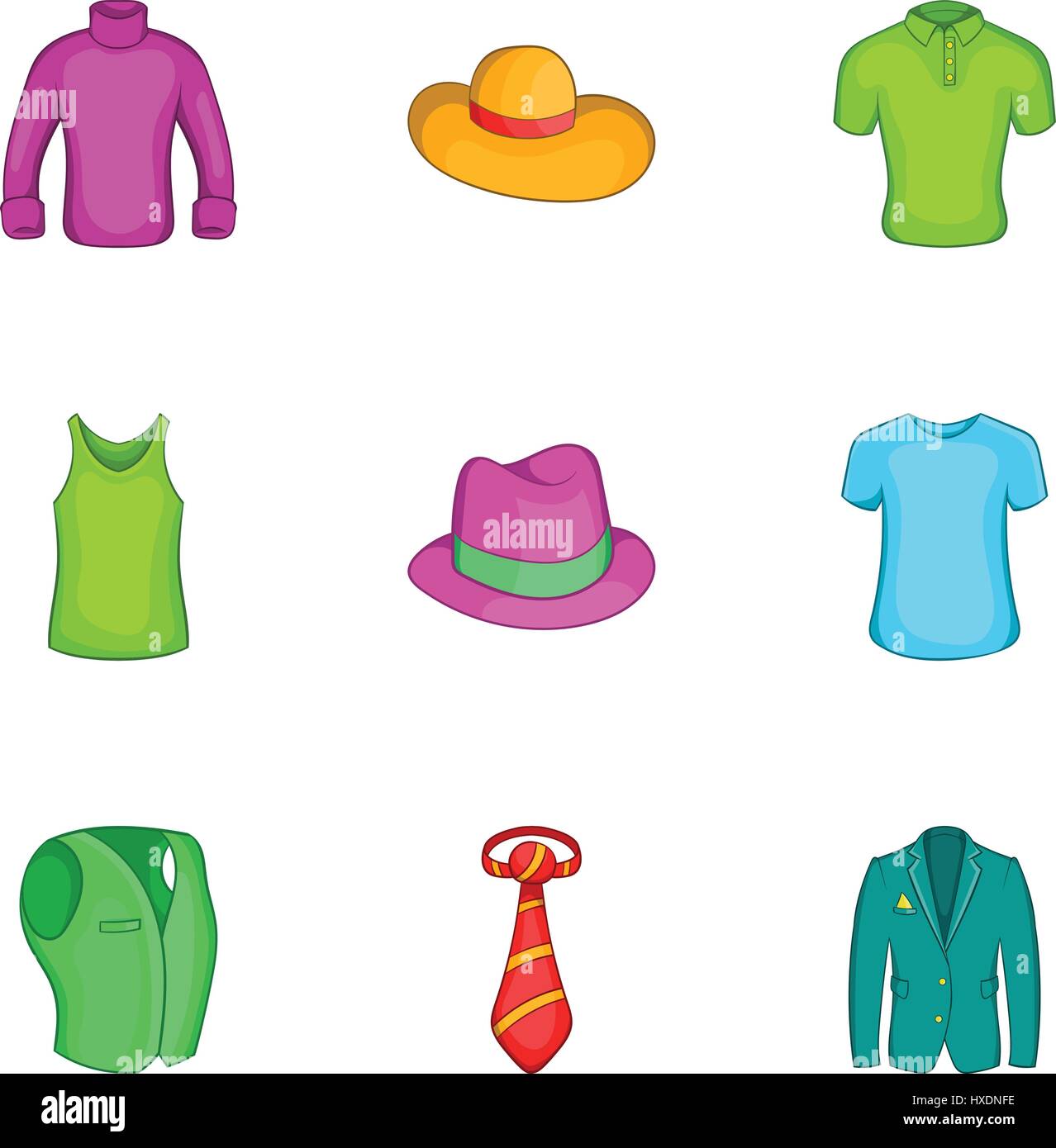 Material icons set, cartoon style Stock Vector Image & Art - Alamy