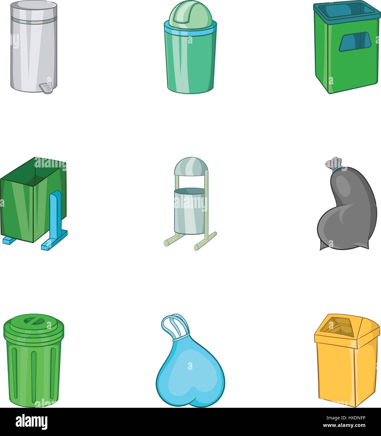 Scum icons set, cartoon style Stock Vector Image & Art - Alamy