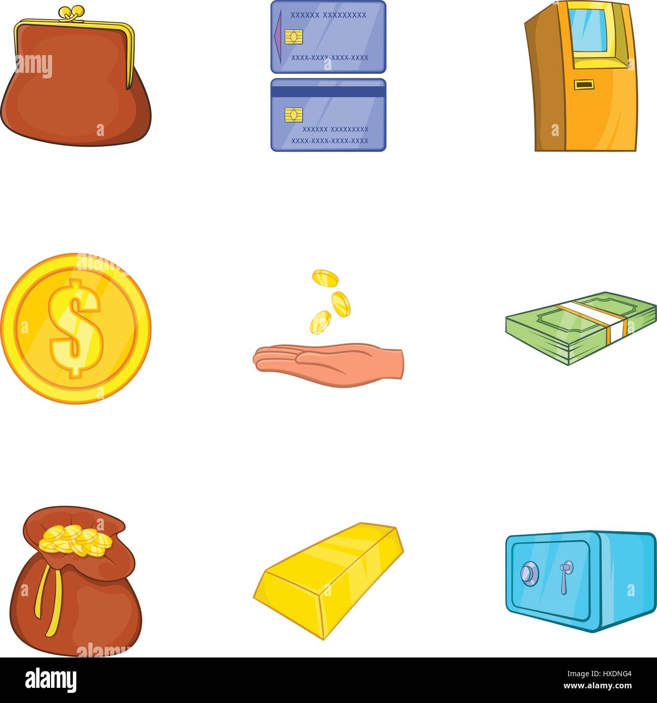 Funding icons set, cartoon style Stock Vector Image & Art - Alamy