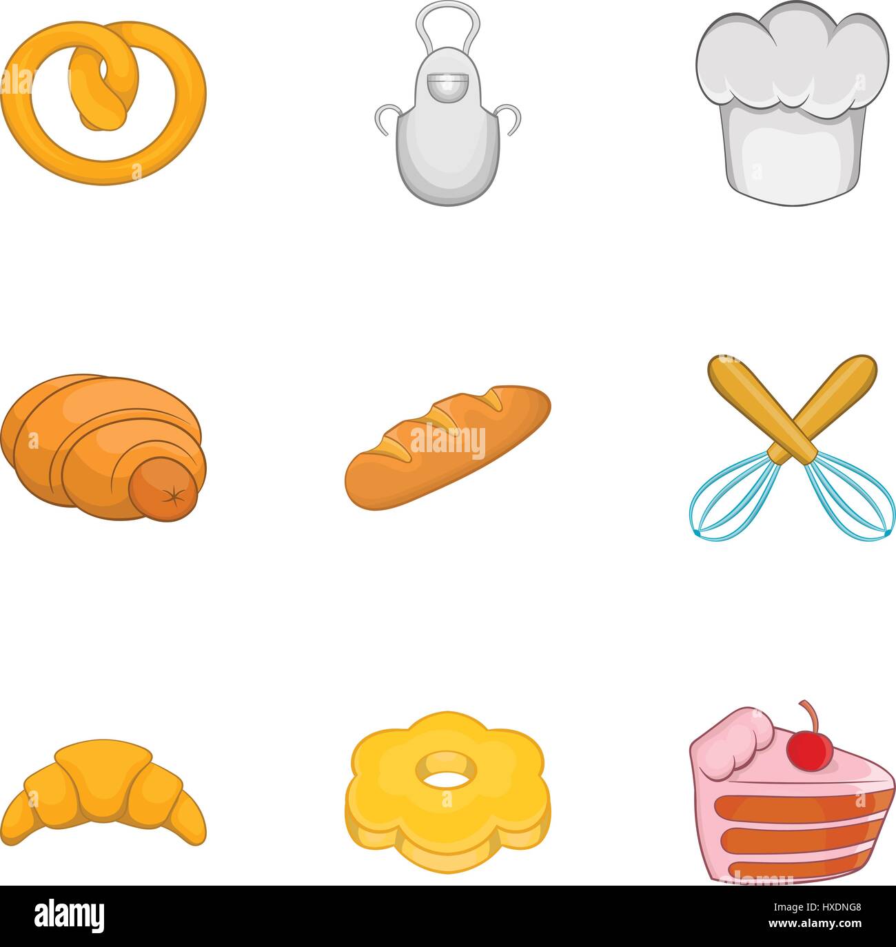 Cakes icons set, cartoon style Stock Vector Image & Art - Alamy