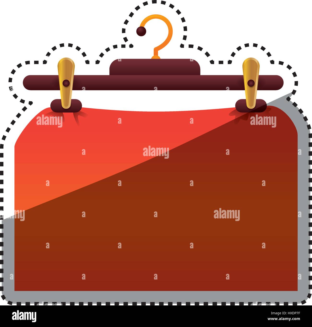 Red label on clothes hanger Stock Vector Images - Alamy
