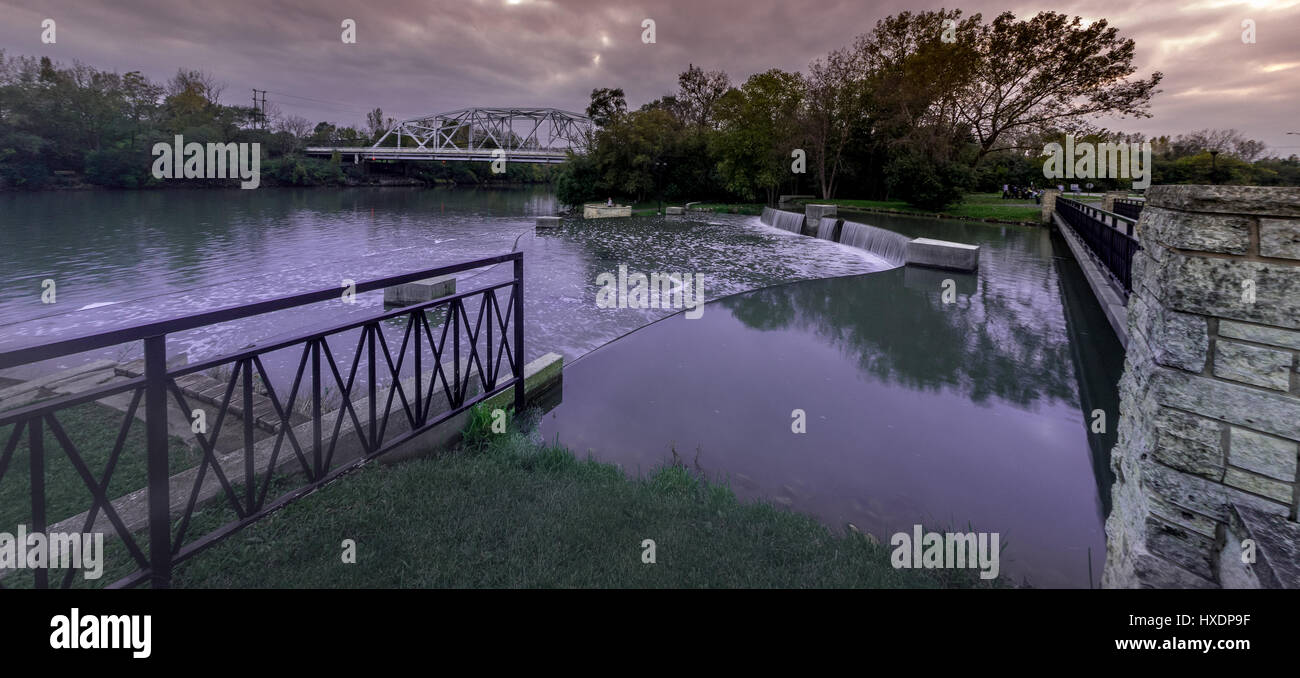 Night river - Calumet Sag Stock Photo - Alamy