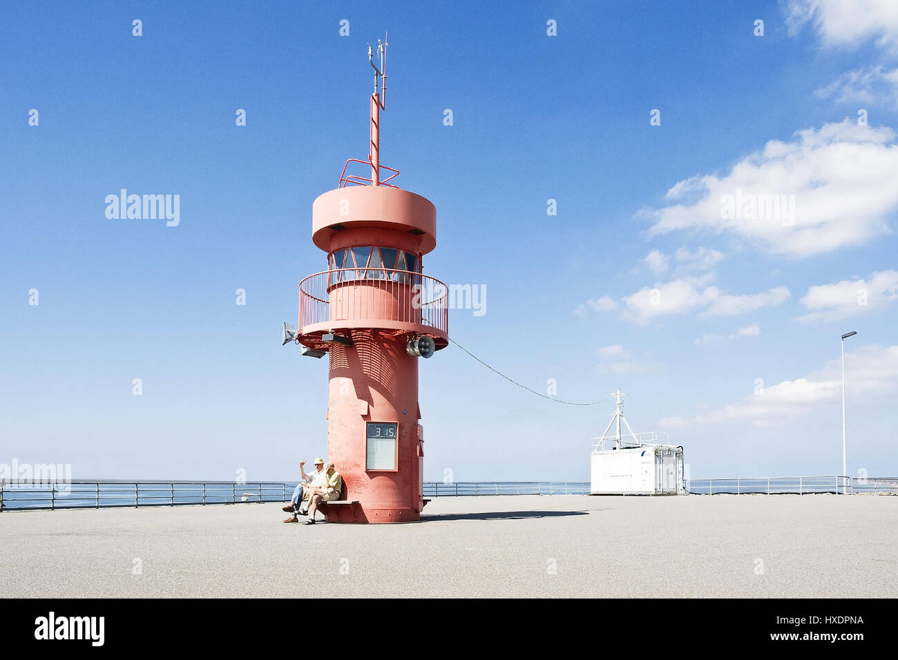 Beacon on the mole and measuring container of the OMS, Leuchtfeuer auf ...