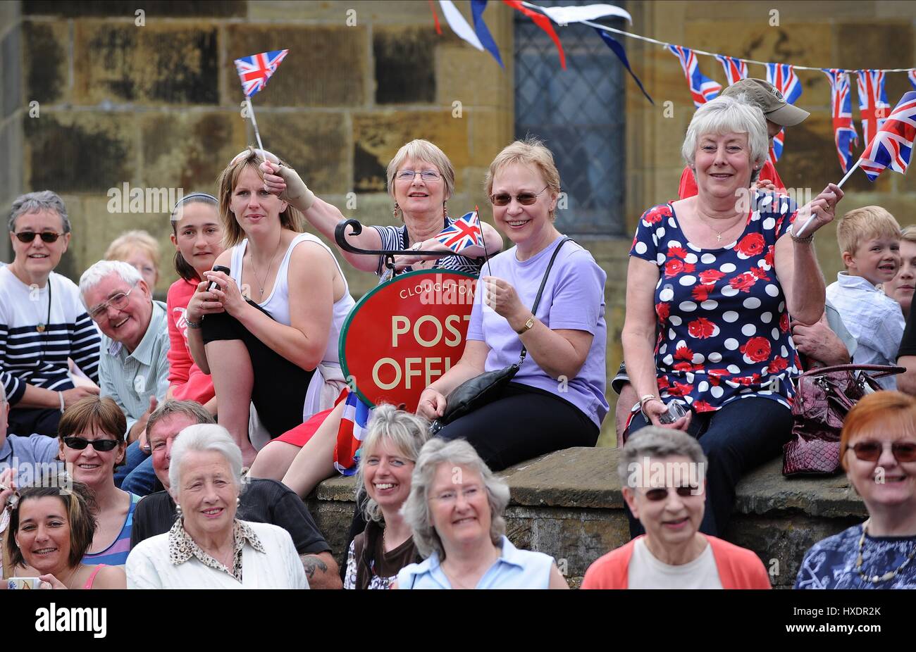 CROWD AWAIT QUEEN ELIZABETH II CLOUGHTON SCARBOROUGH 20 May 2010 ...