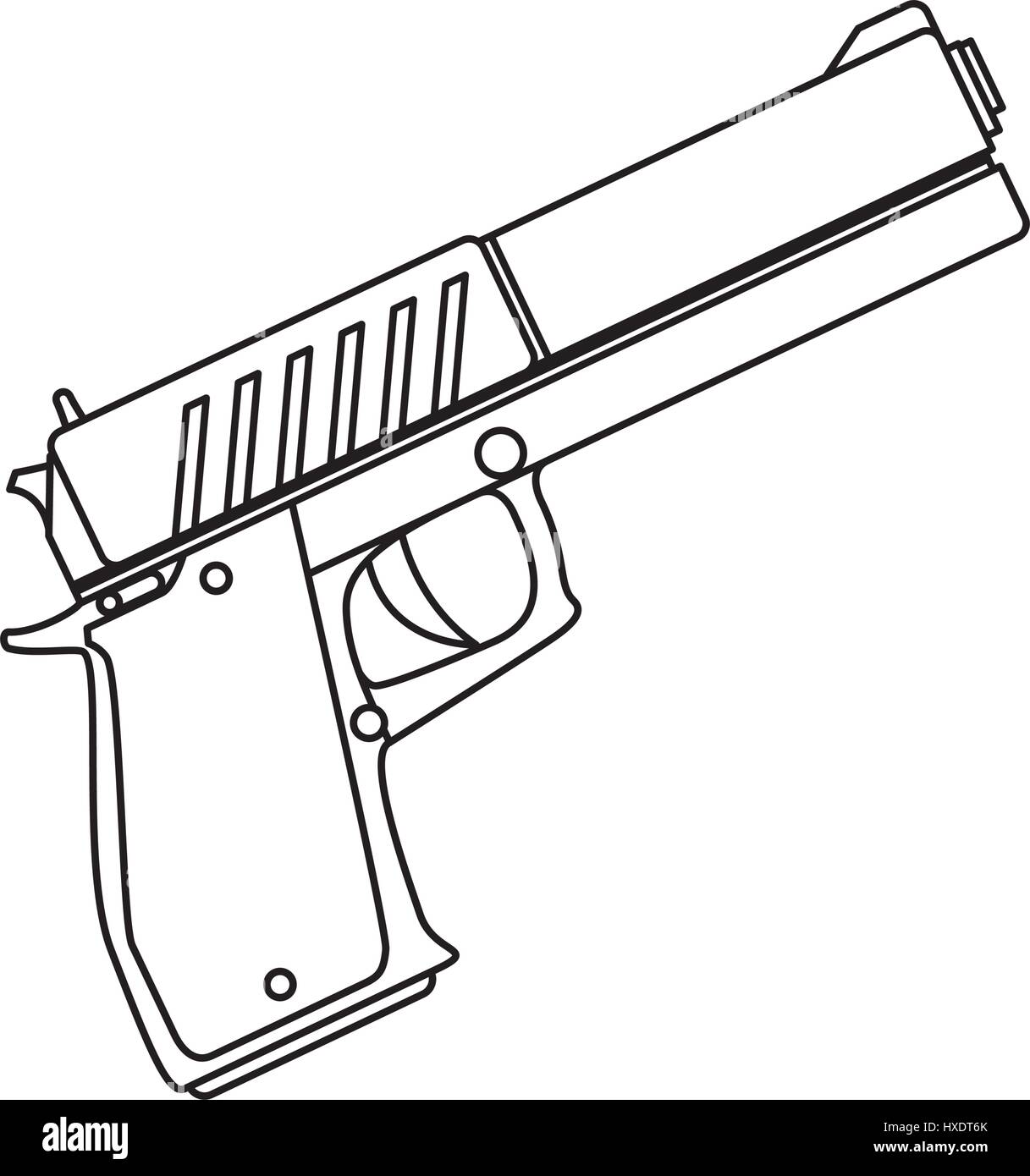 Isolated handgun weapon Stock Vector Image & Art - Alamy