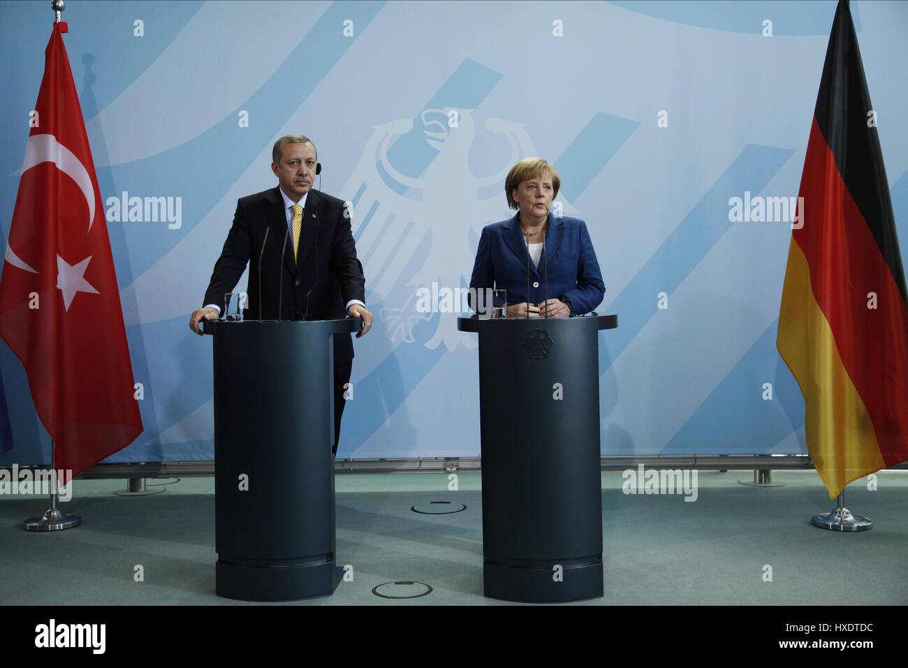 RECEP TAYYIP ERDOGAN & ANGELA MERKEL TURKISH PRIME MINISTER & GERMA 09 ...