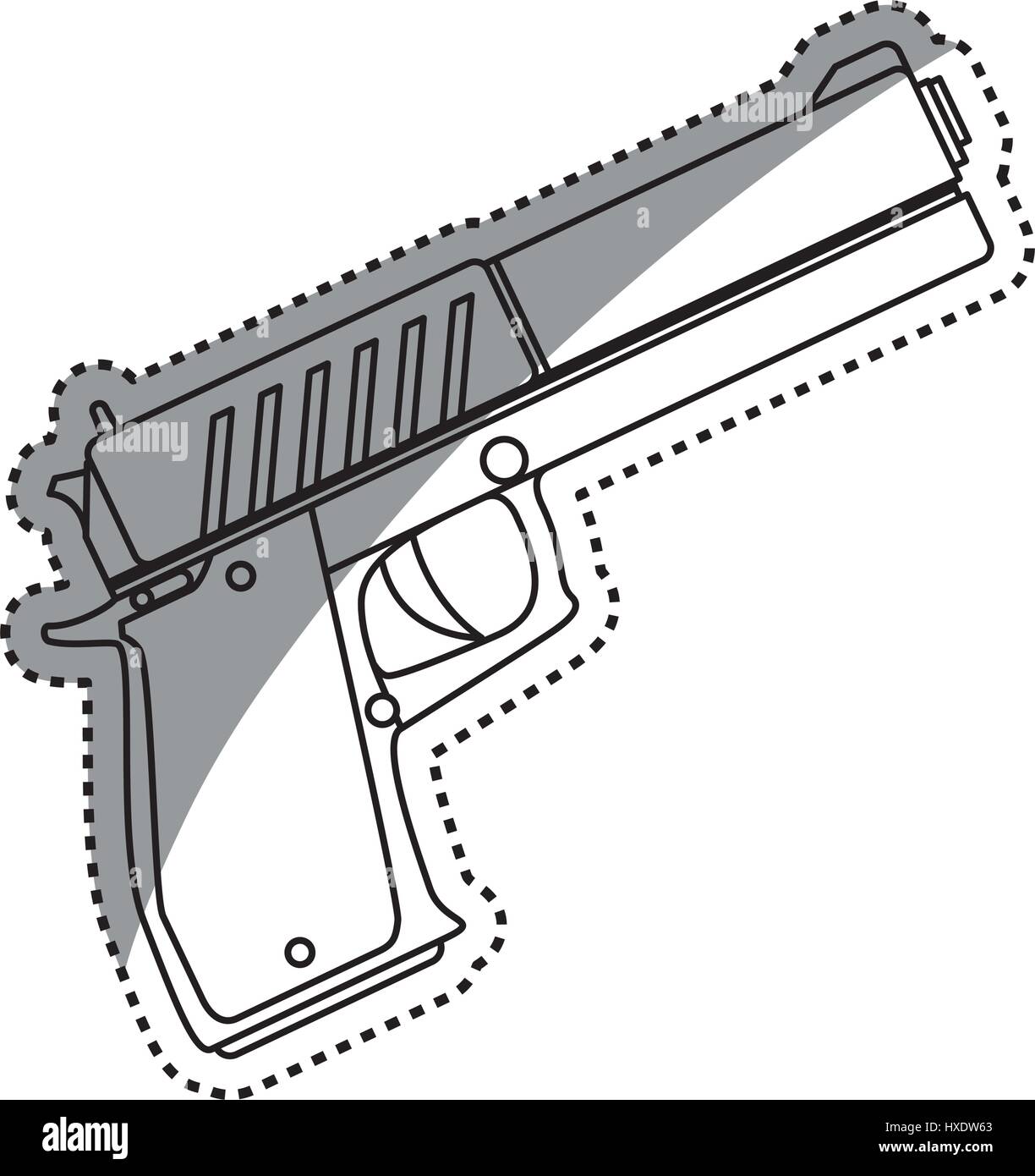 Isolated handgun weapon Stock Vector Image & Art - Alamy