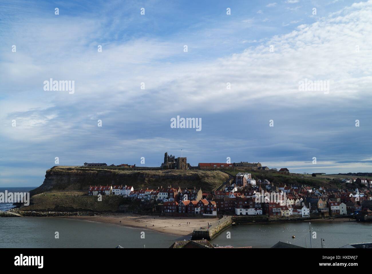 whitby bay town Stock Photo - Alamy