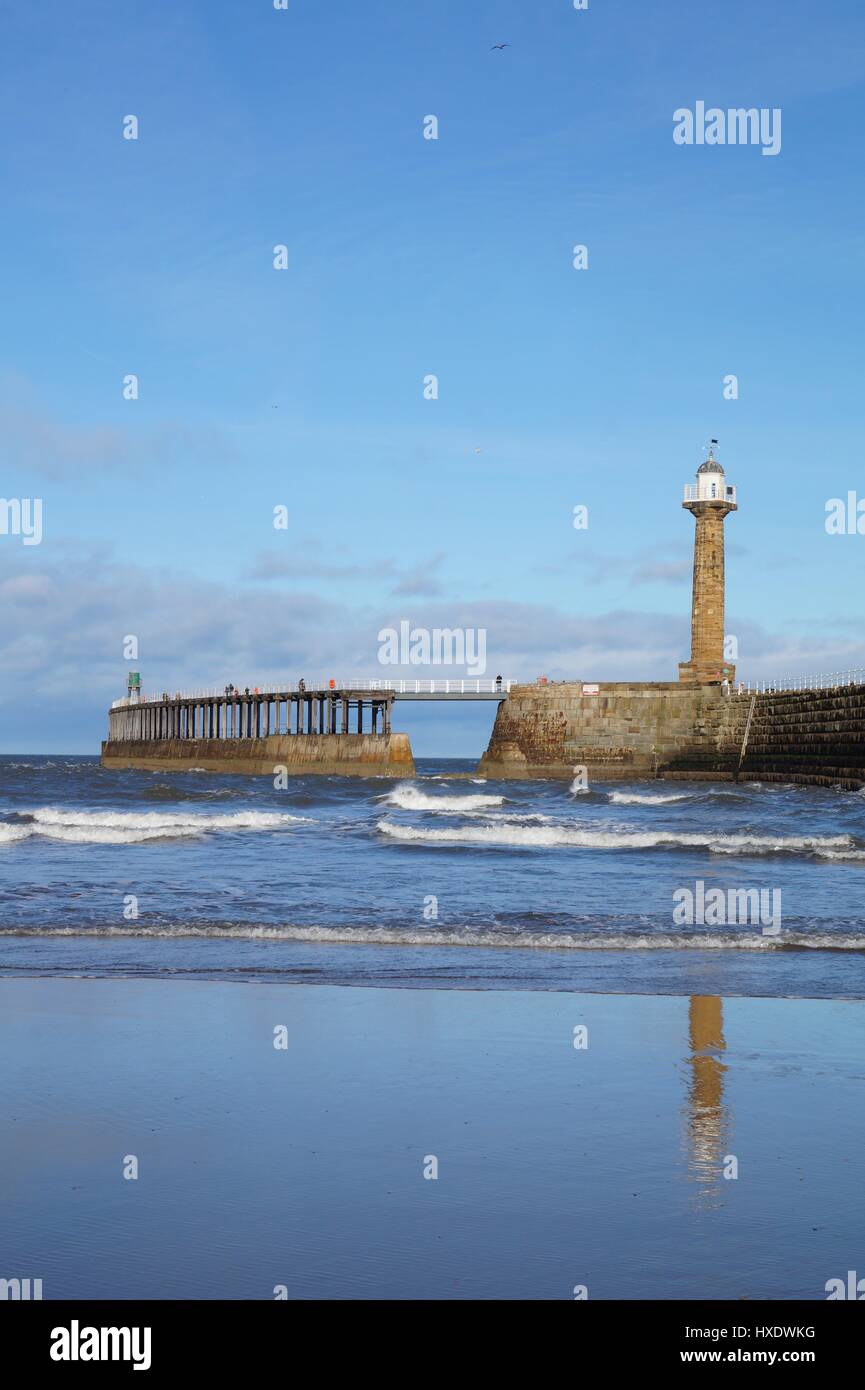 whitby bay town Stock Photo - Alamy
